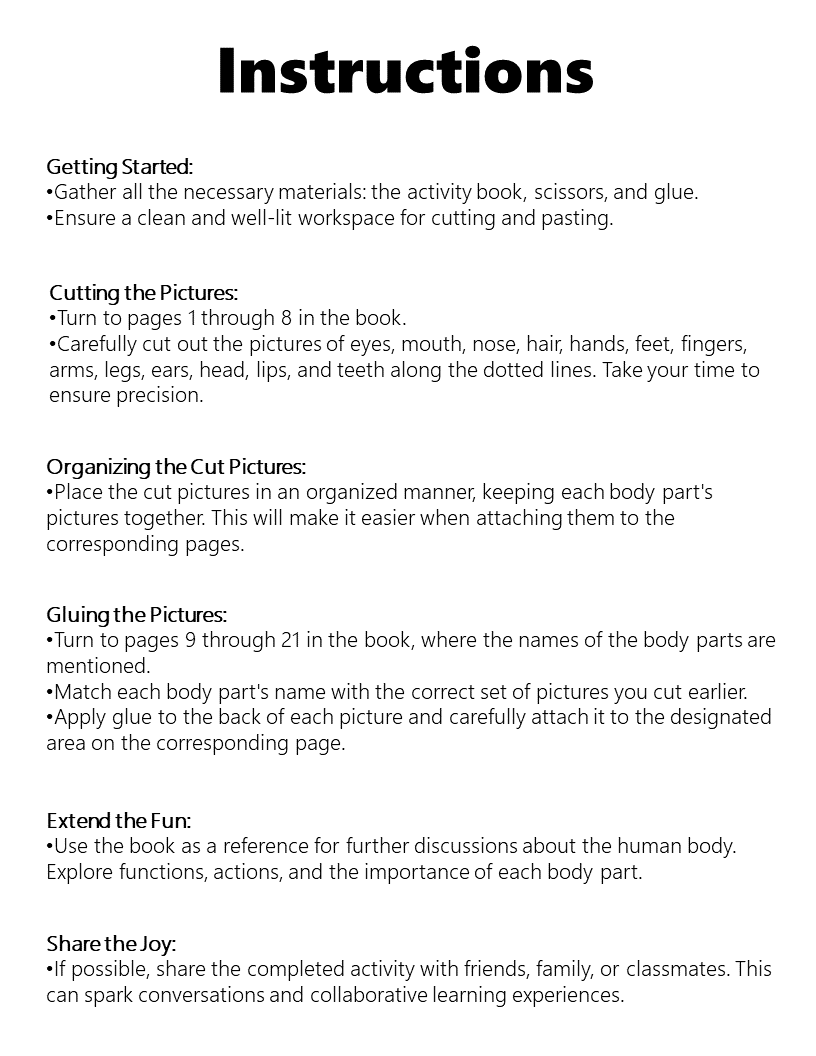 Body Parts Matching Activity for Special Education | Teaching Resources