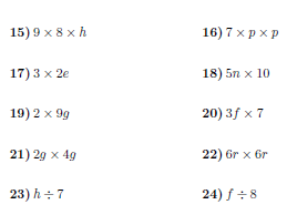 Algebraic notation worksheet (with solutions) | Teaching Resources