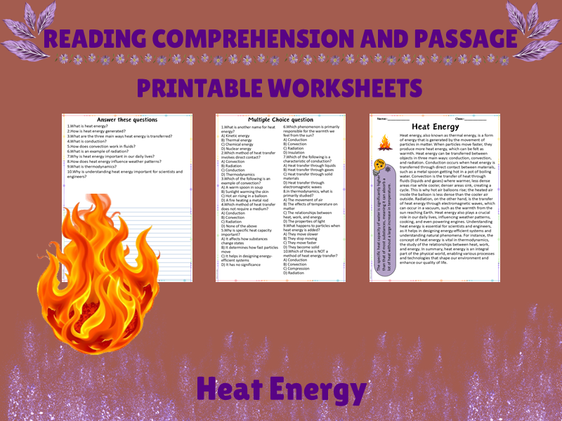 Understanding Heat Energy: A Comprehensive Reading Passage with ...