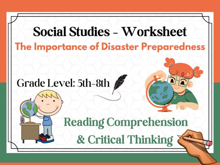 The Importance of Disaster Preparedness: Reading Comprehension Passages ...