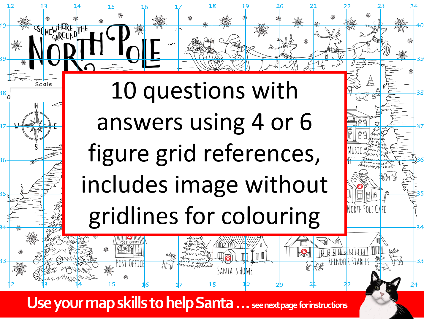 Christmas Grid References (4 or 6 figure) | Teaching Resources