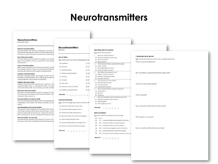 Neurotransmitters | Teaching Resources