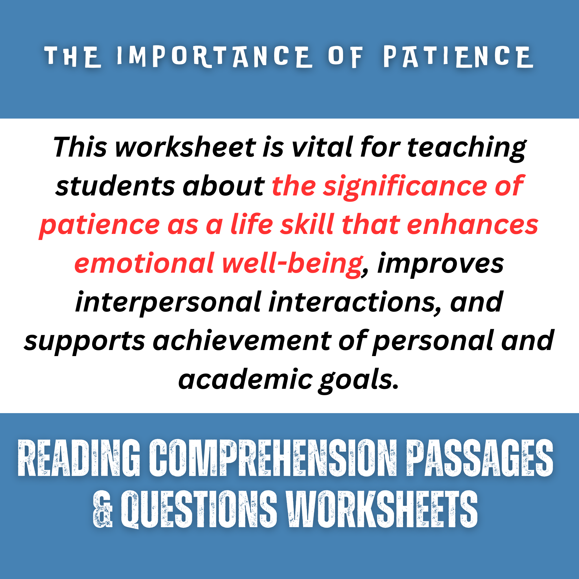 The Importance of Patience -Psychology and Human Behavior Reading ...