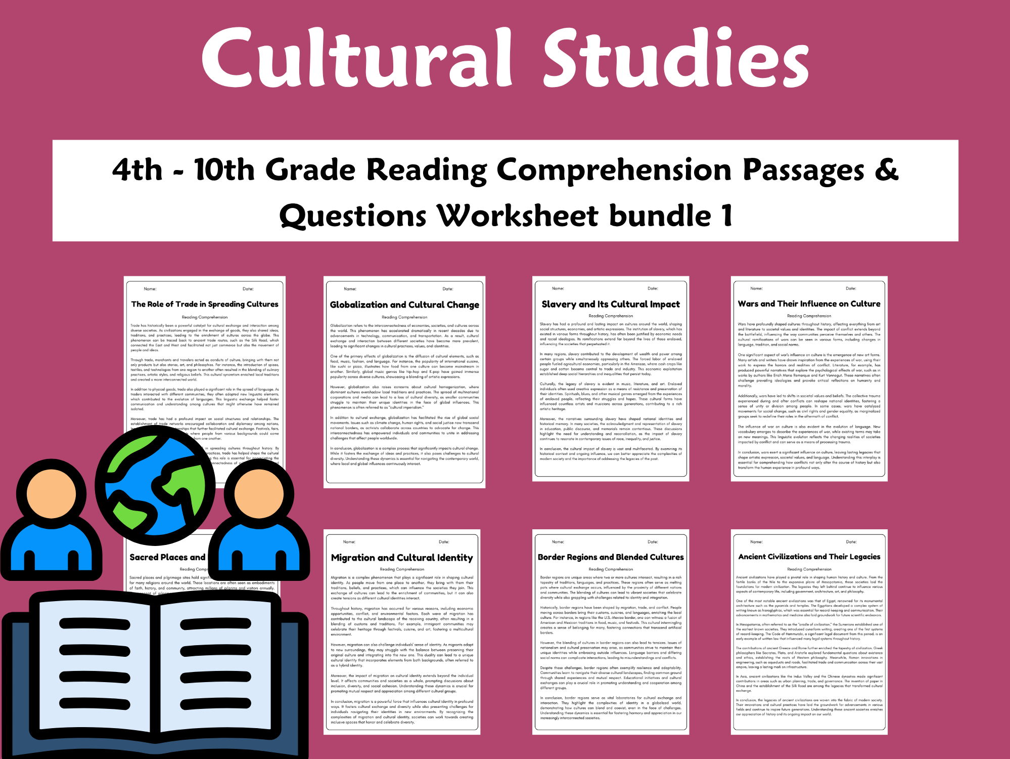 Cultural Studies : Reading Comprehension Passages & Questions ...