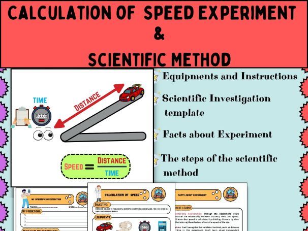 Calculation of Speed Experiment : STEM activities and Scientific Method ...