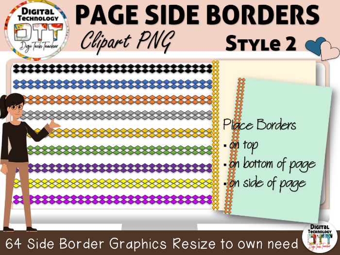 Page Side Borders Style 2 of 6 | Teaching Resources