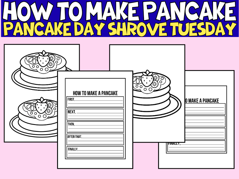 Pancake Day Sequencing Writing | How to Make a Pancake Shrove Tuesday ...