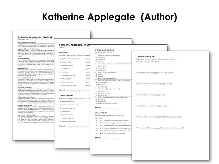 Katherine Applegate (Author) | Teaching Resources