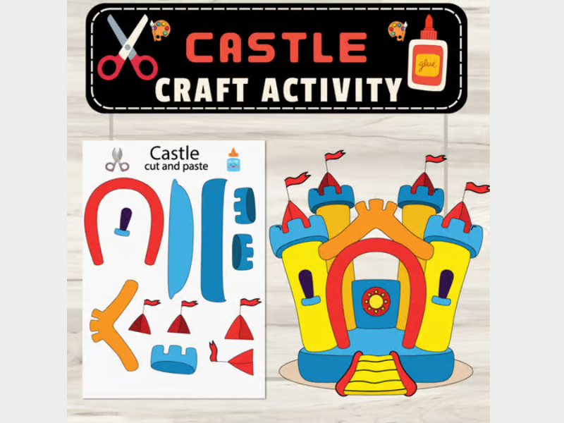 Castle Craft Cut & Paste Activity: Build a Majestic Kingdom September ...