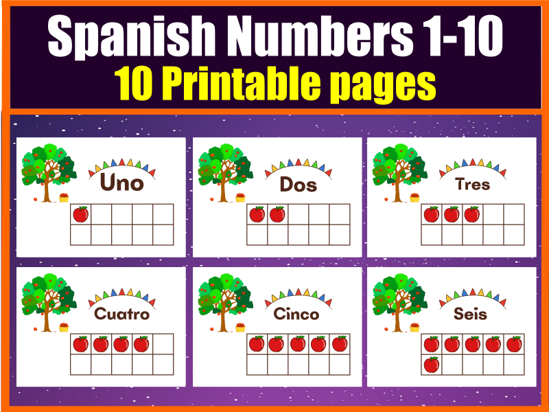 Spanish Numbers Flashcards For Early Learners To Learn Numbers And 