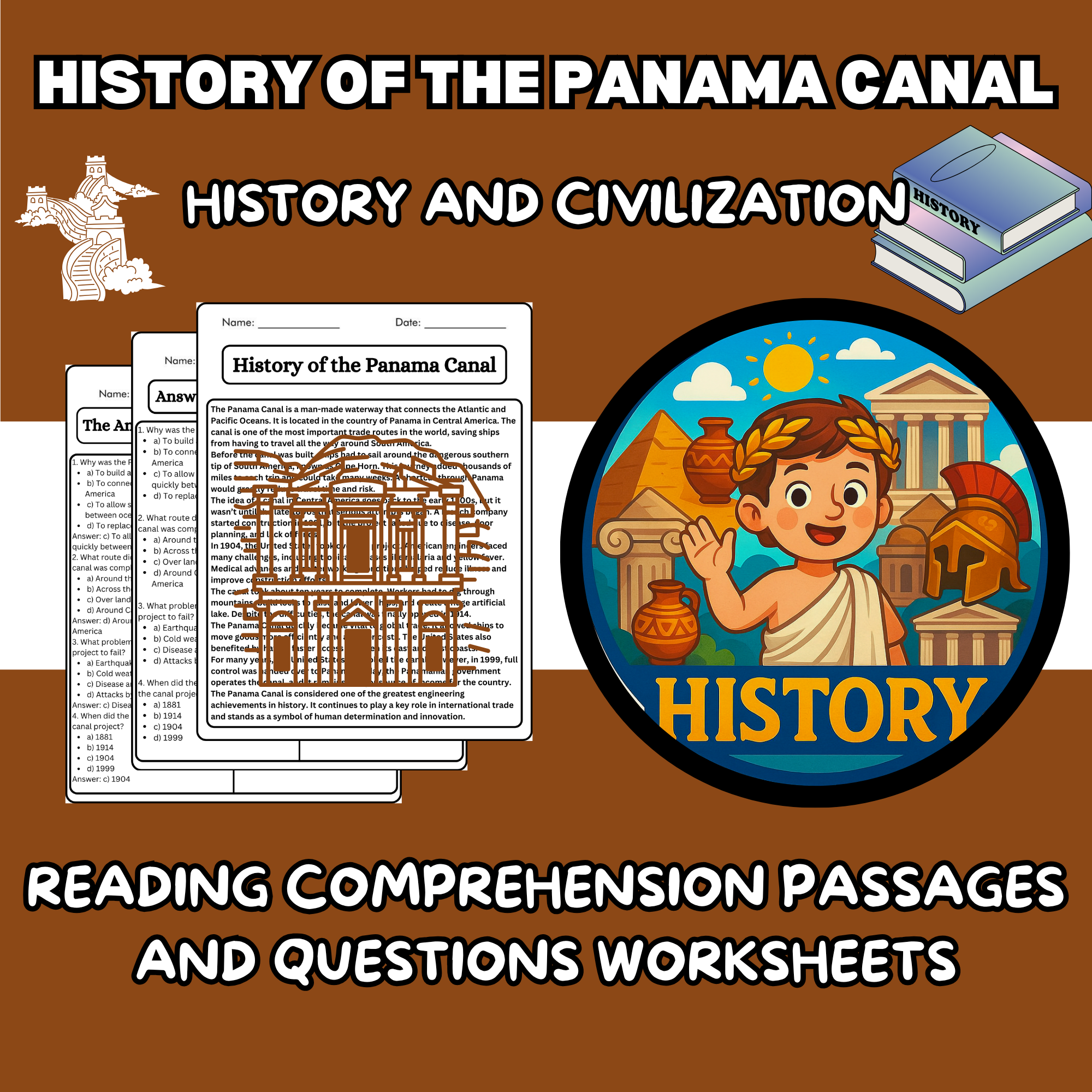 History of the Panama Canal Reading Comprehension Passages & Questions ...