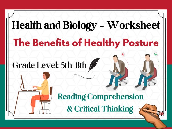 The Benefits of Healthy Posture: Reading Comprehension Passages ...