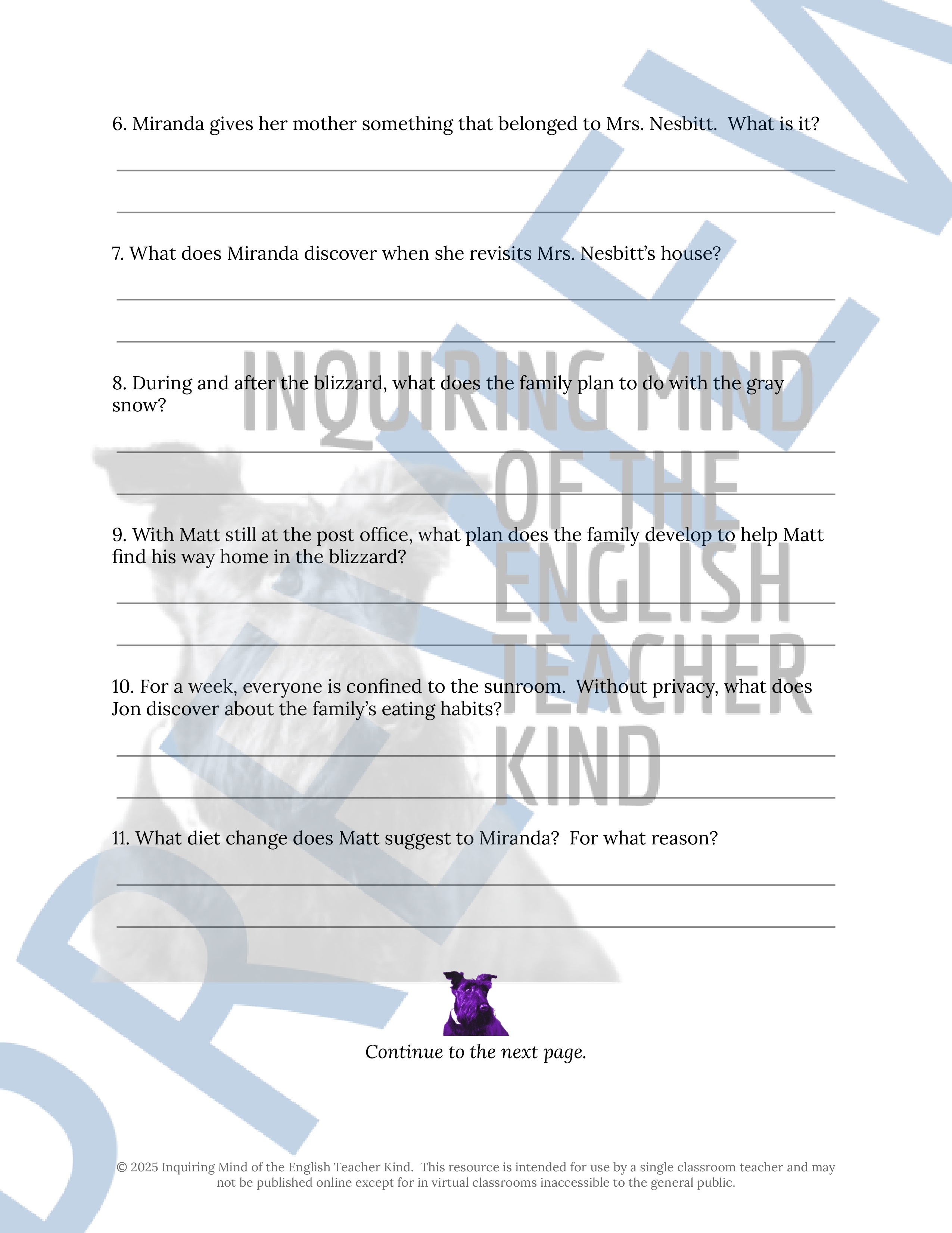 Life As We Knew It Chapters 15 through 17 Quiz and Answer Key ...