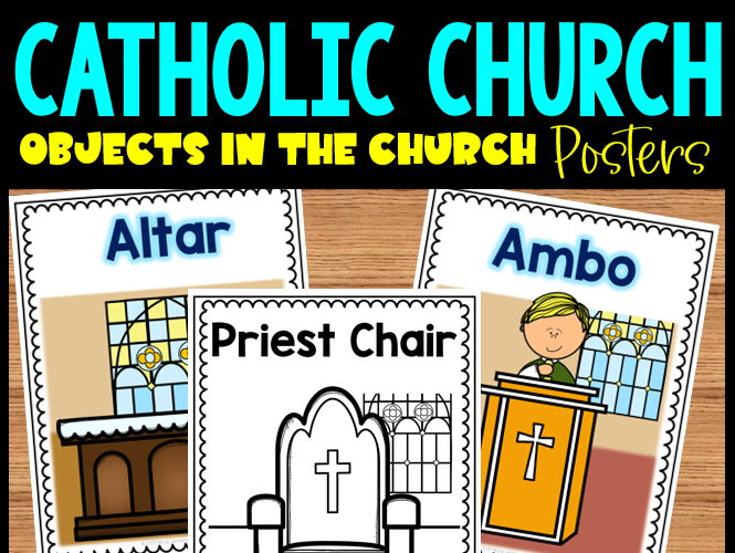 Catholic Church Objects Posters | Liturgical Items and Church Furniture ...