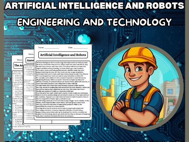 Artificial Intelligence and Robots Reading Comprehension Passages & Questions Worksheets ...
