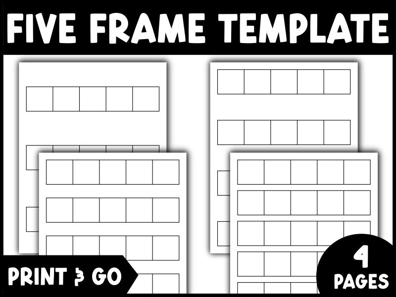 Blank Five Frame Template - Printable | Teaching Resources