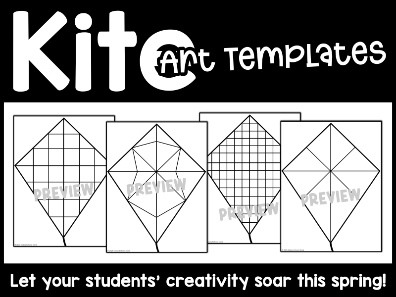 Blank Kite Craft Art Template - Printable | Teaching Resources
