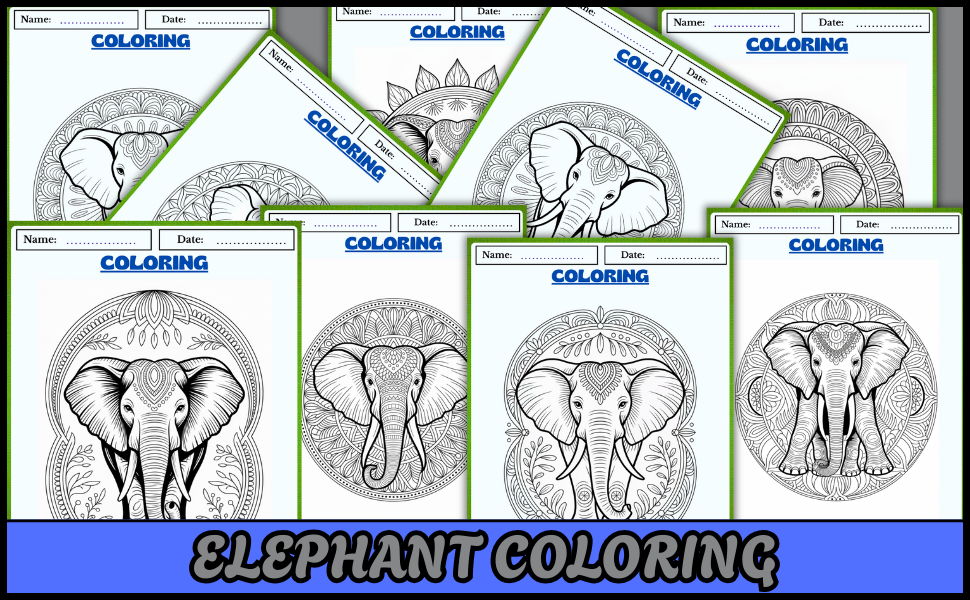 Elephant Coloring Pages | Teaching Resources