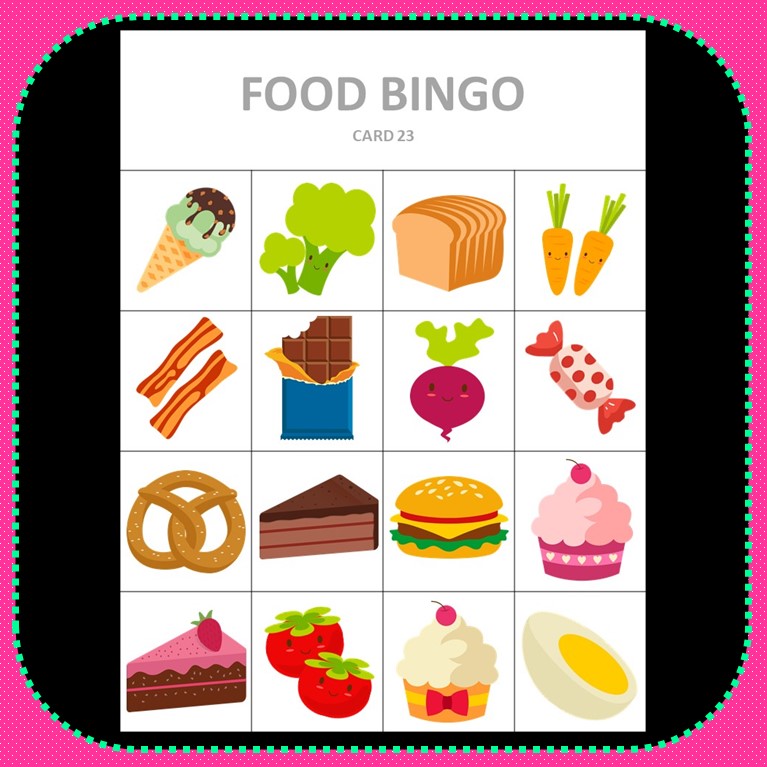 Food Bingo Game | Teaching Resources