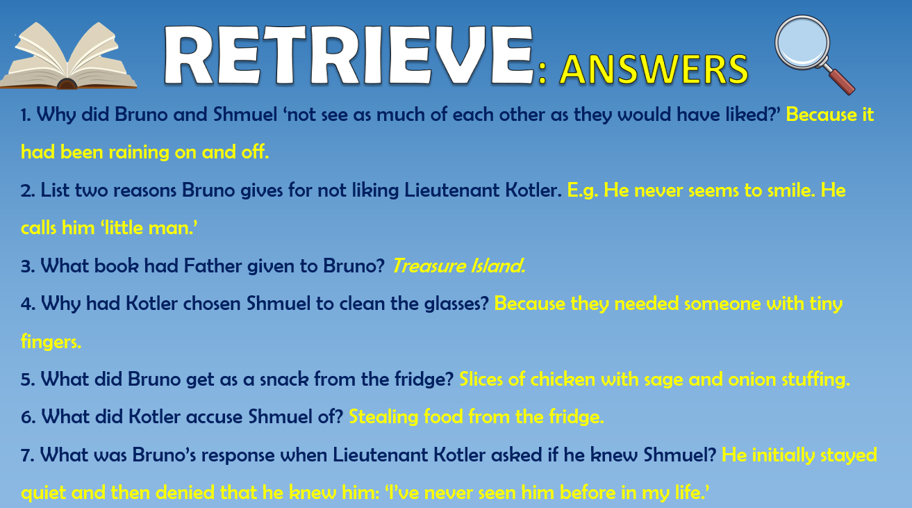 The Boy in the Striped Pyjamas - Chapters 15-16 - Double Lesson ...