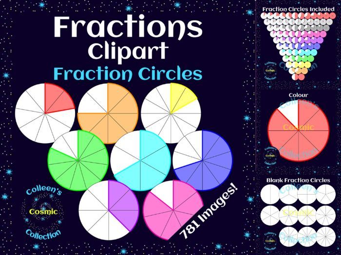 Circle Fractions Clipart | Teaching Resources