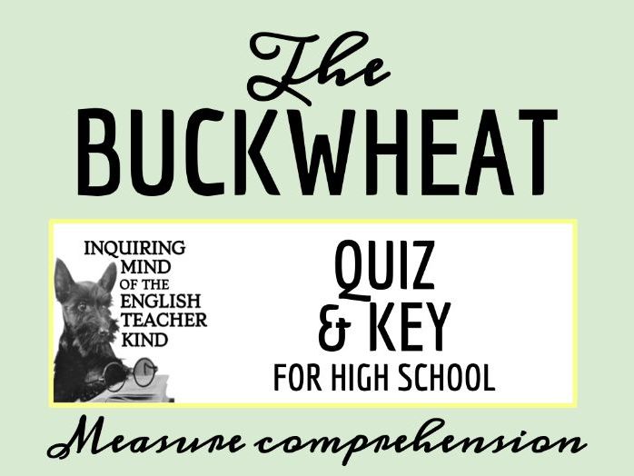 "The Buckwheat" by Hans Christian Andersen Resource Bundle | Teaching ...