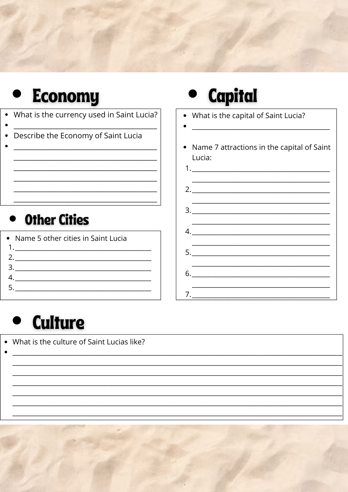 Country Study Research Project - Saint Lucia - Social Studies Report ...