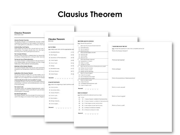 Clausius Theorem | Teaching Resources