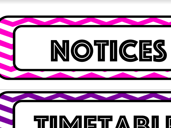 Timetable Headings/Labels | Teaching Resources