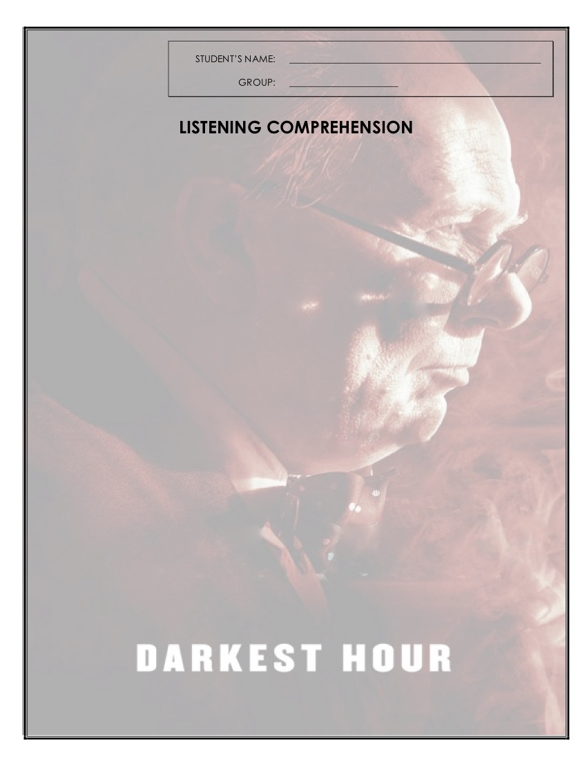 Listening Comprehension - Darkest Hour | Teaching Resources