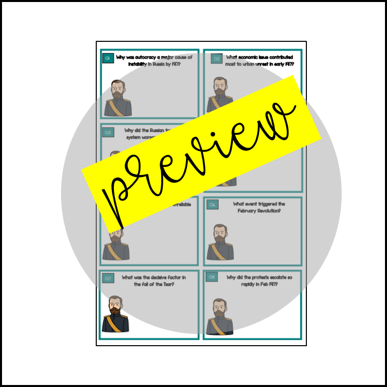 A-Level History Russia 1917 Flashcards | Dissent & Revolution Revision ...