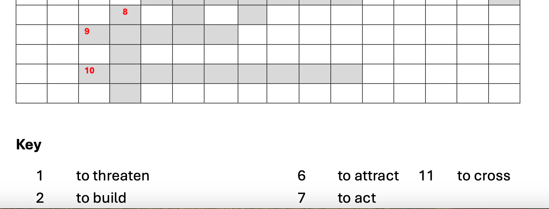 Tourist attractions verb crosswords French GCSE Higher Edexcel ...