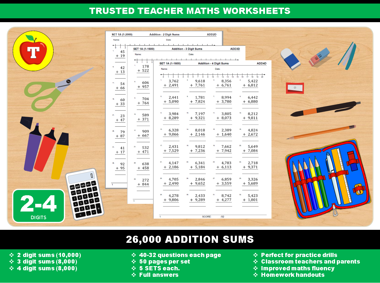26,000 Addition Sums Bumper Pack | Teaching Resources