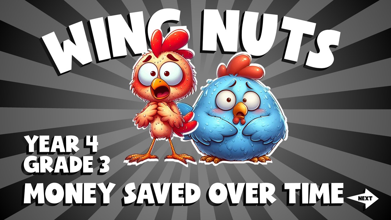 Money Saved Over Time WING NUTS Maths Game | No-Prep Year 4 Review ...