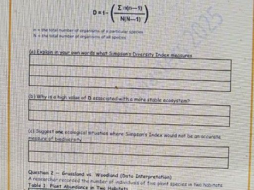 Senior Cycle Biology Ecology & Biodiversity Exam Pack (New Spec 2025 ...