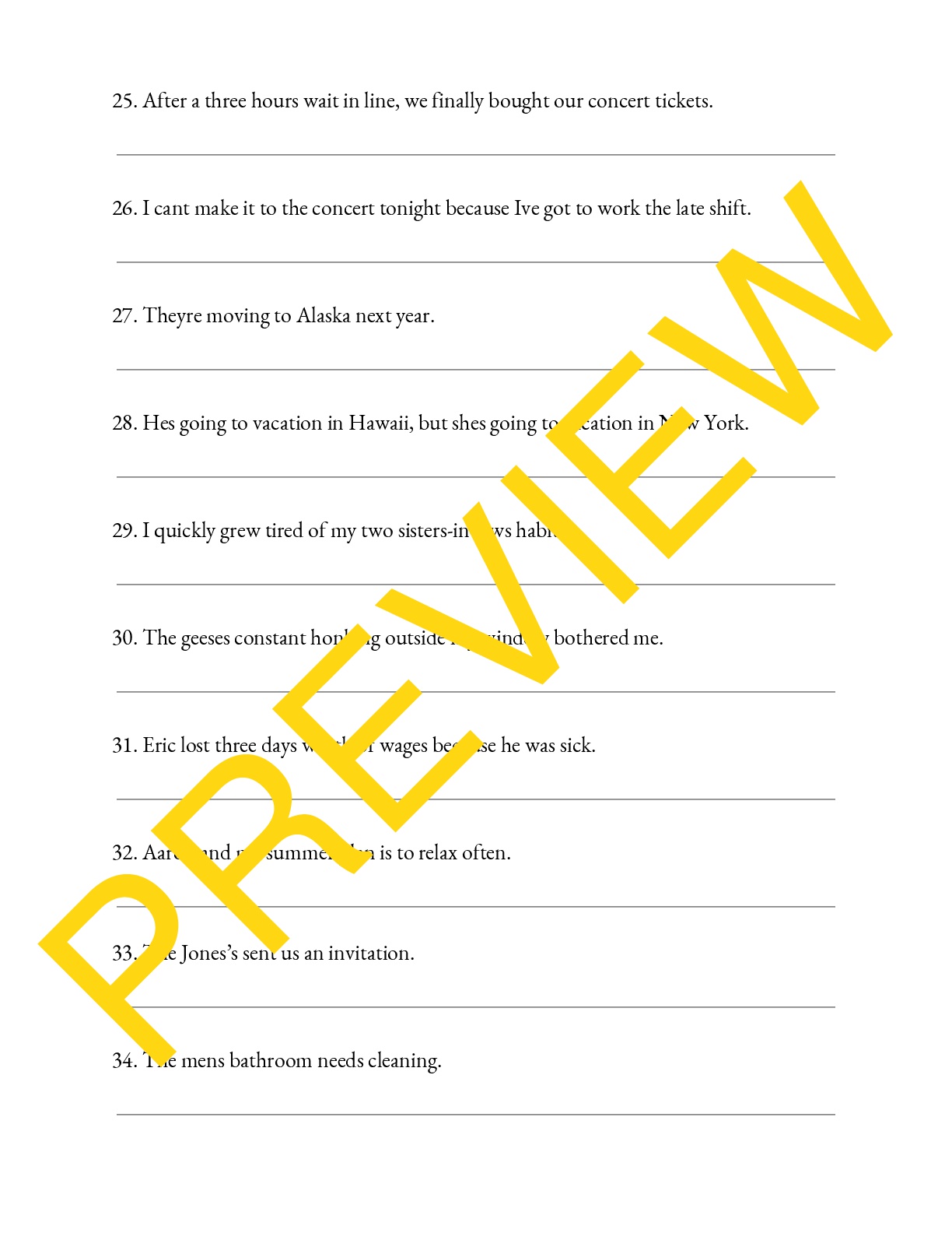 Grammar Worksheet on Apostrophe Rules | Teaching Resources