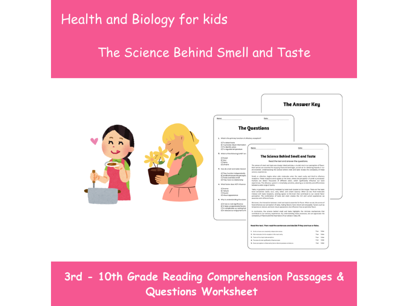 The Science Behind Smell and Taste Reading Comprehension Passages ...