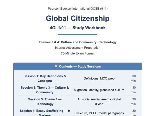 Edexcel IGCSE Global Citizenship | Themes 3 & 4: Culture & Community ...