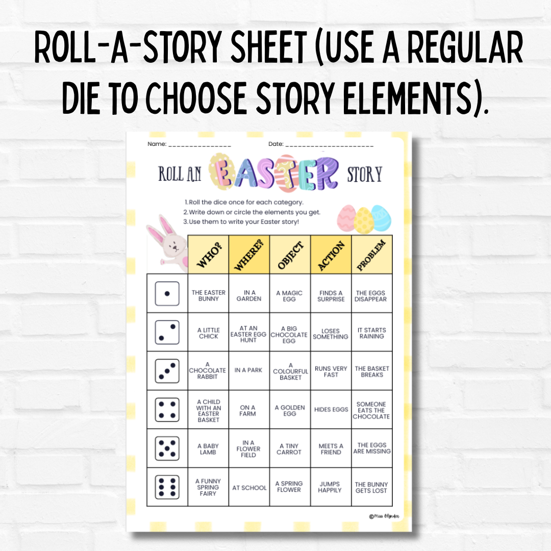 Roll an Easter Story – ESL Roll the Dice Speaking & Writing Activity ...
