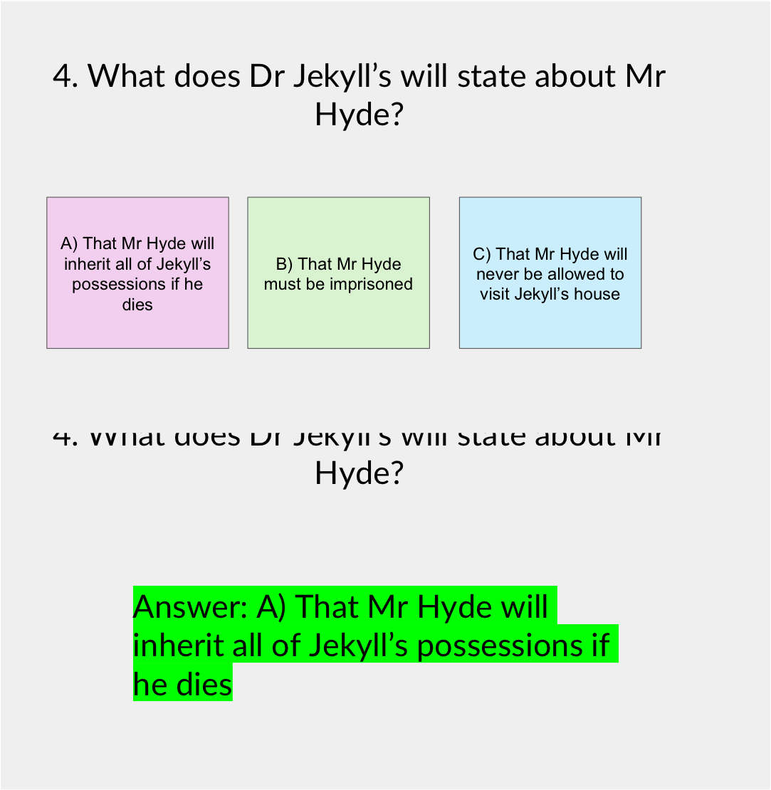 Strange Case of Dr Jekyll and Mr Hyde- Overview Quiz | Teaching Resources