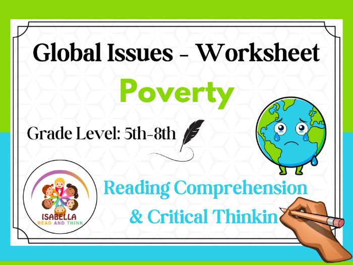 Poverty: Reading Comprehension Passages & Questions Worksheets ...