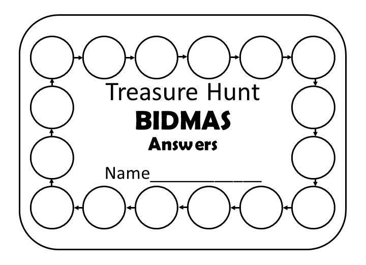 Order of Operations Treasure Hunt - Maths BIDMAS/BODMAS/PEMDAS Question ...