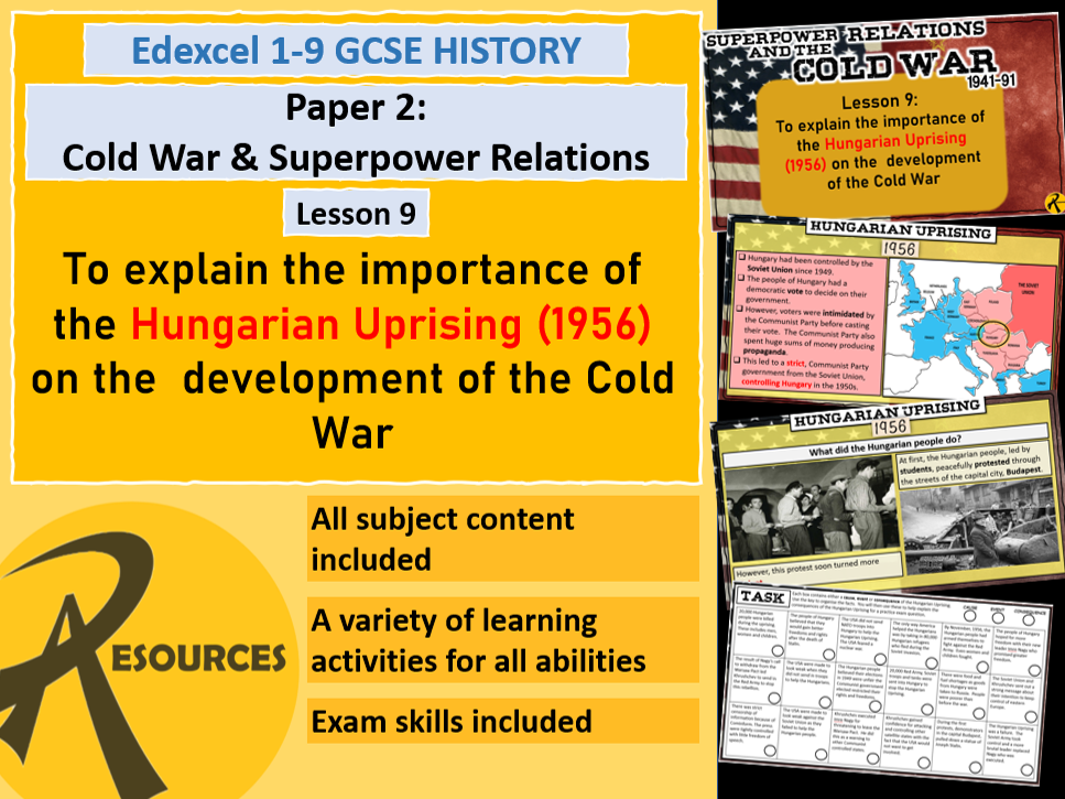 GCSE History Edexcel Unit 1 Bundle Cold War and Superpower Relations ...