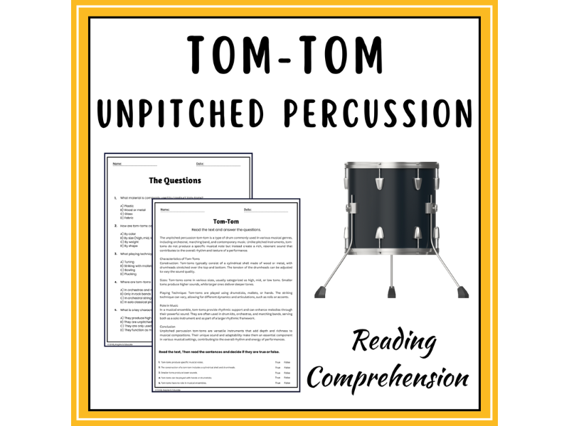 Tom-Tom Reading Comprehension Passages & Questions Worksheets ...