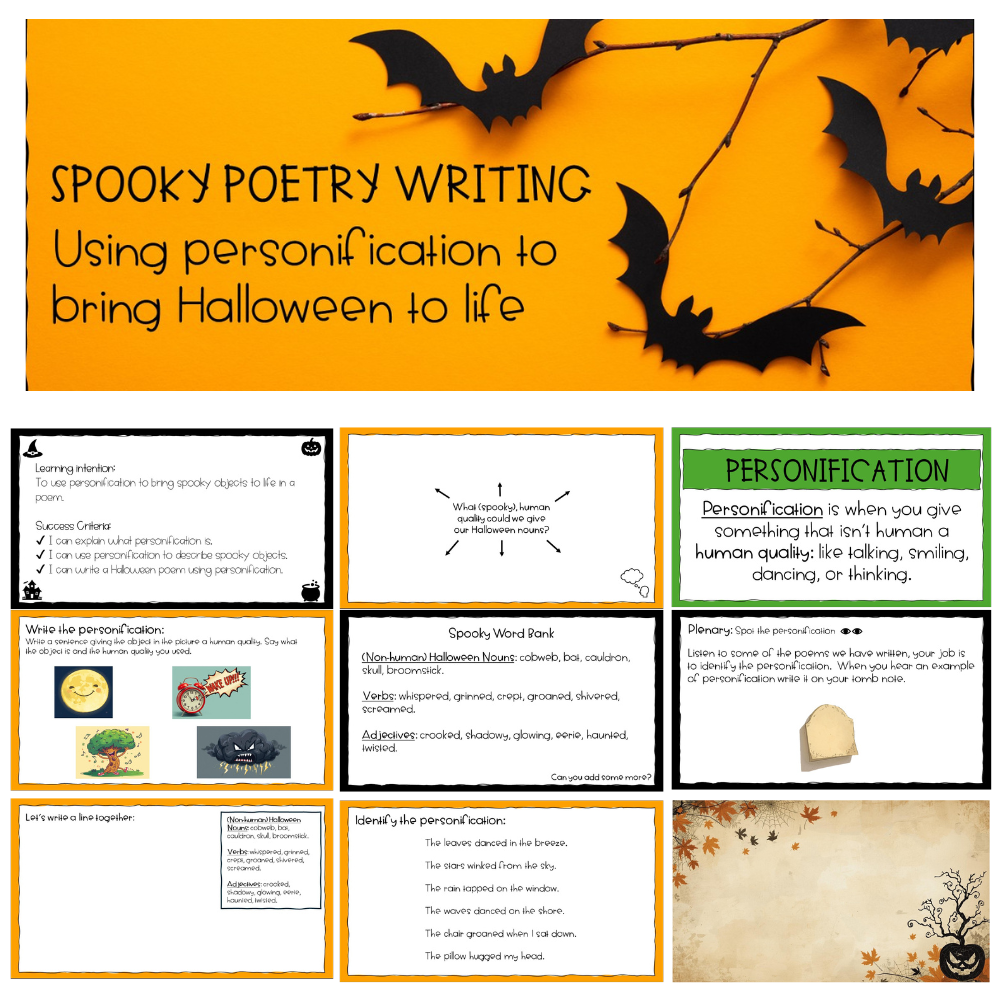 Halloween Personification Poem | Teaching Resources