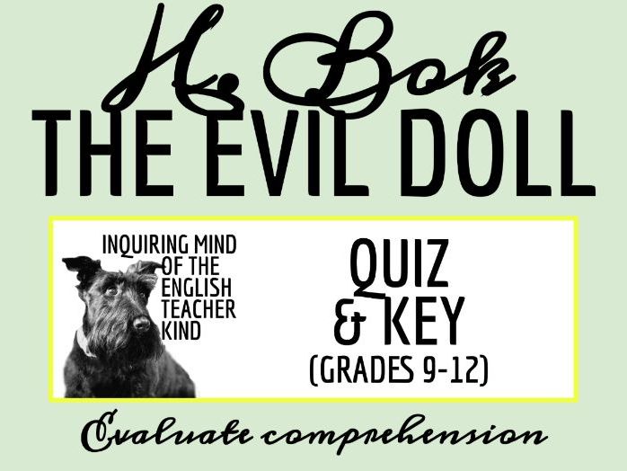 "The Evil Doll" by Hannes Bok Quiz and Answer Key (Halloween Horror ...