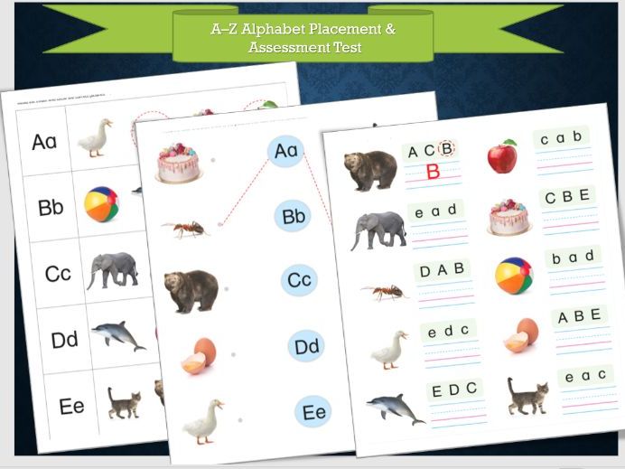 A–Z Alphabet Placement & Assessment Test Pack (Ages 3–5) | with Answers ...