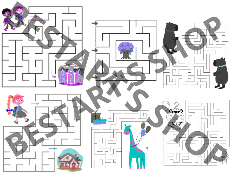 Worksheet Layouts and Templates for Mazes Clip Art/Clipart for Business ...