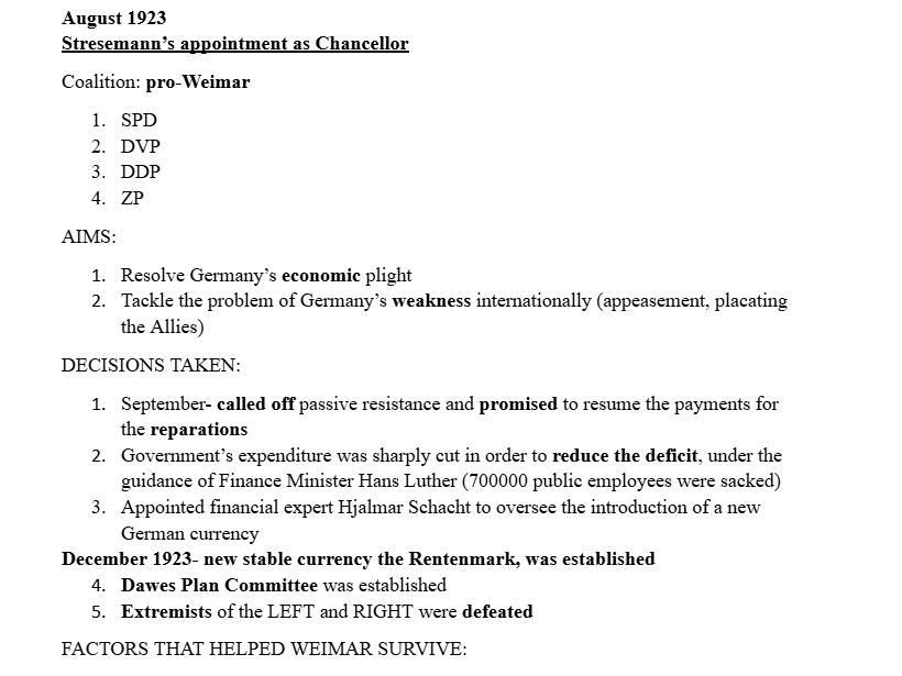 Weimar Republic Germany to Third Reich (NAZI GERMANY)- 1919 - 1934 IN ...