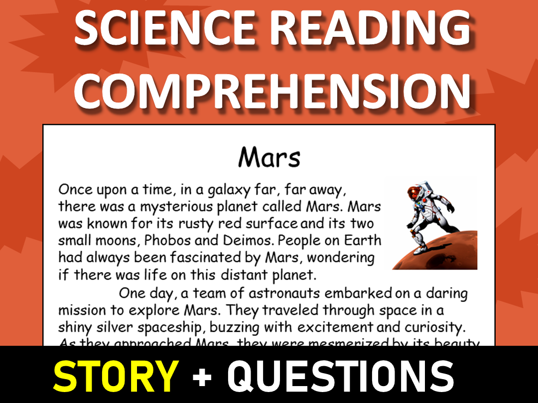 Mars Reading Science Story Comprehension Questions Worksheet | Teaching ...